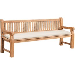 CLP Gartenbank wetterfest Daxon, inklusive Sitzkissen, 2 bis 4 Sitzer, Teakholz robust und pflegeleicht, f&uuml;r Terrasse und Balkon