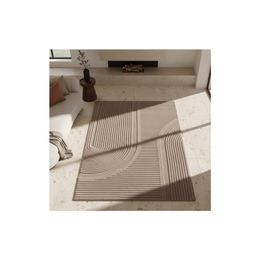 Teppich Kurzflor Waschbar LAVAREDO in Beige, im Boho-Stil, aus Microfaser, 80 x 150 cm