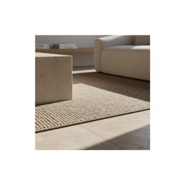 KADIMA DESIGN Teppich Flachgewebe CIMA in Beige, einfarbig, 80 x 150 cm