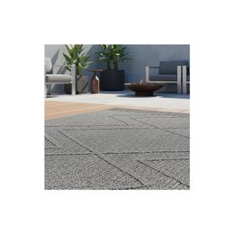 Outdoorteppich IMST, im Boho-Stil, aus Polypropylen, Grau, 160 x 230 cm