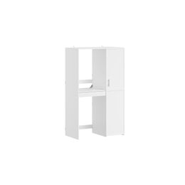 sobuy Waschmaschinen-Schrank mit W&auml;schetrockner-Kombi und W&auml;schekommode mit 1 Schublade Wei&szlig;