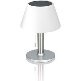 EASYmaxx Solar-Tischleuchte 3,7V Edelstahl/wei&szlig;