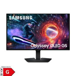 Samsung Gaming-Monitor Odyssey OLED G5 G50SF, Schwarz, 27 Zoll, QHD, 180 Hz, 0,03 ms (OLED, HDR10, 1x HDMI, 1x DisplayPort, neigbar, AMD FreeSync, LS27FG506SU)