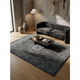 KADIMA DESIGN Teppich Kurzflor TANNHEIM in Grau, orientalisch, Florh&ouml;he 12 mm, 240 x 340 cm