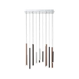 Brilliant Lampe Cembalo LED Pendelleuchte 14flg braun/Kaffee 14x 4W LED integriert , 293lm , 3000K In 3 Stufen &uuml;ber Wandschalter dimmbar In der H&ouml;he einstellbar / Kabel k&uuml;rzbar