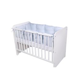 Lorelli Babybett-Nestchen 4-teilig rundum, Babybett 120 x 60 cm, 100% Baumwolle blau