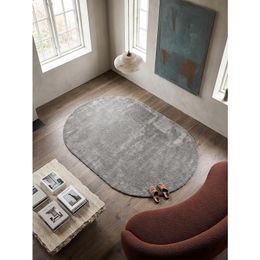 Teppich Hochflor Grau 140x200 cm - ALDAN Kadima Design