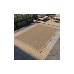 KADIMA DESIGN Outdoorteppich KASBERG, im Vintage-Stil, aus Polypropylen, Schwarz, 160 x 230 cm