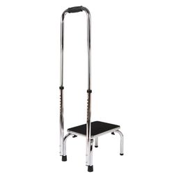Vital Comfort Trittstufe mit h&ouml;henverstellbarem Haltegriff, chrom, 88 - 108 cm