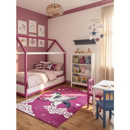 Kinderteppich Kurzflor Fuchsia 120x170 cm - CASOLA KADIMA DESIGN