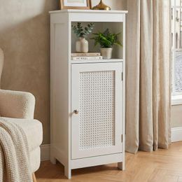 Standregal Wei&szlig; Wohnregal Nischenregal Stauraumregal Kleiner Schrank - Kommode