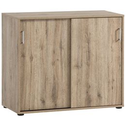 Aktenschrank Welltime, B:100,1cm H:83,6cm T:41cm, braun, FSC-zertifizierter Holzwerkstoff, B&uuml;ro, Schr&auml;nke, "Baku", Solide Verarbeitung - Dieses