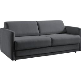 Schlafsofa, B:178cm H:82cm T:93cm, grau, ATLANTIC HOME COLLECTION, Jugendzimmer, Sofas, "Limone, Dauerschl&auml;fer,B: 178cm, Liegefl&auml;che: 140 x