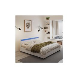 Home Deluxe Familienbett mit Schubladen NUBE - 270 x 200 cm mit Matratze Wei&szlig;