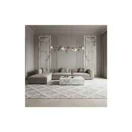 Teppich Hochflor EISACK in Grau, im Boho-Stil, 240 x 340 cm