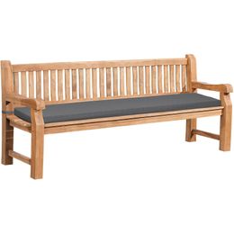 CLP Gartenbank wetterfest Daxon, inklusive Sitzkissen, 2 bis 4 Sitzer, Teakholz robust und pflegeleicht, f&uuml;r Terrasse und Balkon