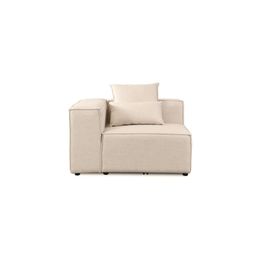 Home Deluxe Modulares Sofa Linkes Ecksofa VERONA - 120 x 70 cm Beige