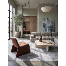 Teppich Hochflor Grau 140x200 cm - ALDAN Kadima Design