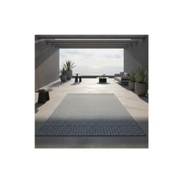 KADIMA DESIGN Teppich Outdoor SARNTAL in Grau, im Vintage-Stil, 120 x 170 cm