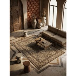 KADIMA DESIGN Kurzflorteppich GEISLER, orientalisch, aus Polypropylen, Beige, 240 x 340 cm