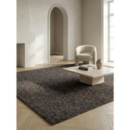 KADIMA DESIGN Teppich Kurzflor AMMER in Braun, einfarbig, 160 x 230 cm