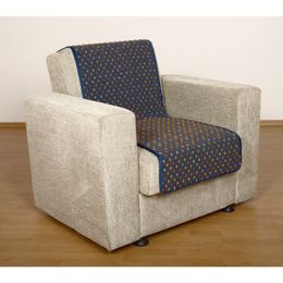 Linke Licardo Sitzfl&auml;chenschoner Sesselschoner Wolle Noppen blau 150 x 50 cm