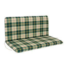 Auflage BOSTON f&uuml;r Bank 2-sitzer, gr&uuml;n/beige kariert