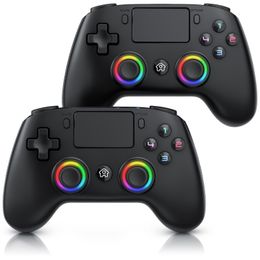 CSL Wireless Gamepad f&uuml;r PS4 & PC, Dual Vibration, Touchpad, 3,5 mm Klinke PlayStation 4-Controller (Spar-Set, 4 St., f&uuml;r Playstation 4 Pro / Slim