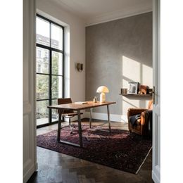 KADIMA DESIGN Schreibtisch Massivholz Baumkante mit Trapezgestell, Akazie 120x60x76 cm