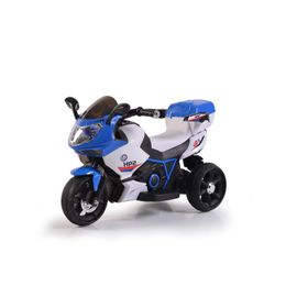 Moni Kinder Elektromotorrad HP2 FB-6187, mit Musikfunktion, Spielzeugkorb, ab 3 Jahre blau