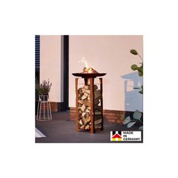 Home Deluxe Feuerschale und Holzlager FRANK - Made in Germany