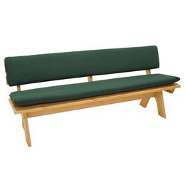 DEGAMO Auflagenset DALLAS f&uuml;r Bank 4-sitzer 195cm, dunkelgr&uuml;n, 2-teilig