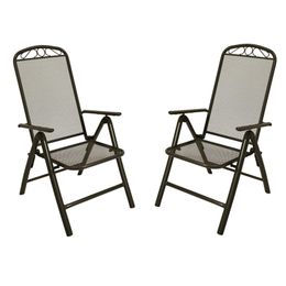 Klappsessel CLASSIC, Streckmetall anthrazit, 2-er Set