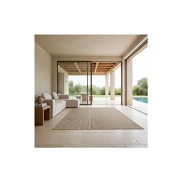KADIMA DESIGN Outdoorteppich ARLBERG, im Fischgr&auml;tmuster, Beige, 80 x 150 cm