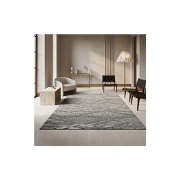Teppich Hochflor EISACK in Grau, im Boho-Stil, aus Polypropylen, 240 x 340 cm