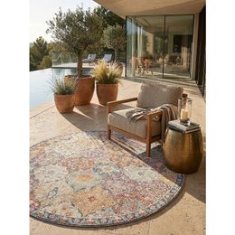 KADIMA DESIGN Outdoor-Teppich Niederflor Mehrfarbig 120x120 cm - LIMMAT Kadima