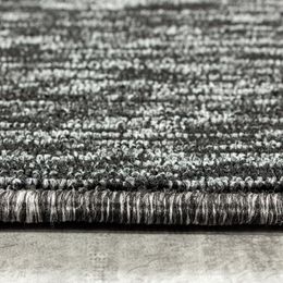 KADIMA DESIGN Teppich Kurzflor AMMER in Anthrazit, einfarbig, 80 x 250 cm