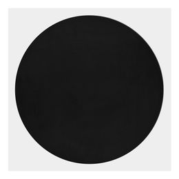 KADIMA DESIGN Teppich Kurzflor Waschbar NECKAR in Schwarz, einfarbig, &Oslash; 120 cm