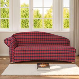 3-Sitzer Sofa Loretta mit linker Armlehne, ca. 193 x 83 x 85 cm - Rot kariert