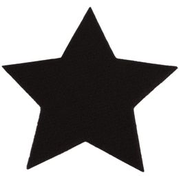Platzset, B:16,5cm H:5mm L:16,5cm, schwarz, PRIMAFLOR-IDEEN IN TEXTIL, Obermaterial: 100% Polypropylen, Platzsets, "Stern, Weihnachtsdeko", auch