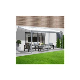 Home Deluxe Terrassen&uuml;berdachung SOLIS - 435 / 442 x 300 / 303 x 278 / 226 cm Wei&szlig;