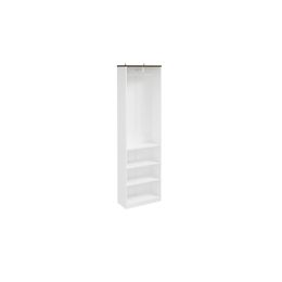 sobuy Kleiderschrank, Aufbewahrungsschrank, Offenes Regal mit 3 F&auml;chern Wei&szlig; 55x25x187cm Modern