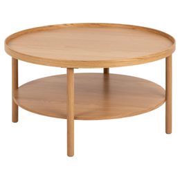 Couchtisch ACTONA GROUP, B:80cm H:42cm T:80cmeiche, eiche, eiche, Wohnzimmer, Tische, "Banbury, Sofatisch, Wohnzimmertisch", 2 Ebenen, Eichenfurnier,