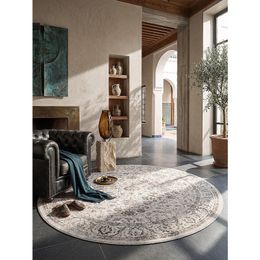 Teppich Polyester Creme 200x200 cm - KAVALA KADIMA DESIGN
