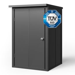 GFP Primeyard Ger&auml;teschrank FRANZ aus Metall Gartenschrank inkl. Boden, anthrazit 228x84x181 cm