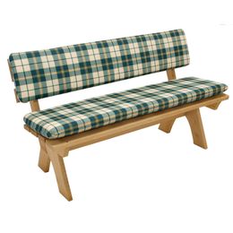 DEGAMO Auflagenset BOSTON f&uuml;r Bank 3-sitzer, gr&uuml;n/beige kariert, 2-teilig