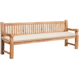 CLP Gartenbank wetterfest Daxon, inklusive Sitzkissen, 2 bis 4 Sitzer, Teakholz robust und pflegeleicht, f&uuml;r Terrasse und Balkon