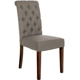 CLP Esszimmerstuhl Lisburn I Samt I Stoff I Polsterstuhl Gesteppt Chesterfield Design