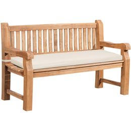 CLP Gartenbank wetterfest Daxon, inklusive Sitzkissen, 2 bis 4 Sitzer, Teakholz robust und pflegeleicht, f&uuml;r Terrasse und Balkon