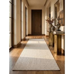 KADIMA DESIGN Flachgewebe-Teppich Berber-Tradition Creme 80x250 cm Uni meliert